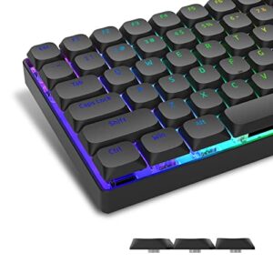 xvx low profile keycaps -black keycaps, shine through keycaps, 118 keys double shot pbt keycaps, horizon custom keyboard keycaps for 60% 65% 75% 80% 100% cherry gateron mx switches mechanical keyboard