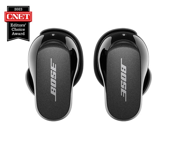 Bose QuietComfort Earbuds II, Triple Black, with Alternate Eartip Sizing Kit