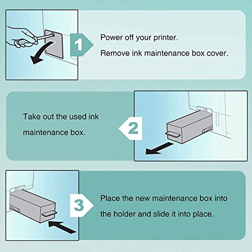 TacTink T6715 T6716 Ink Maintenance Box, Remanufactured 6715 6716 for Workforce Pro WF-4740 WF-4730 WF-3820 WF-4830 WF-4720 EC-4020 WF-4734 EC-4030 WF-C5210 WF-C5290 WF-C5710 WF-C5790 ET-8700 Printer