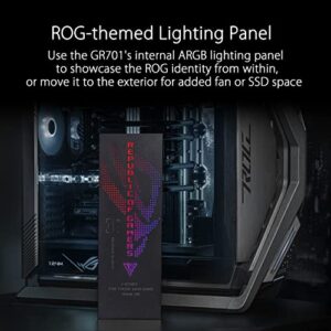 ASUS ROG Hyperion GR701 EATX Full-Tower Computer case with semi-Open Structure, Tool-Free Side Panels, Supports up to 2 x 420mm radiators, Built-in Graphics Card Holder,2X Front Panel Type-C