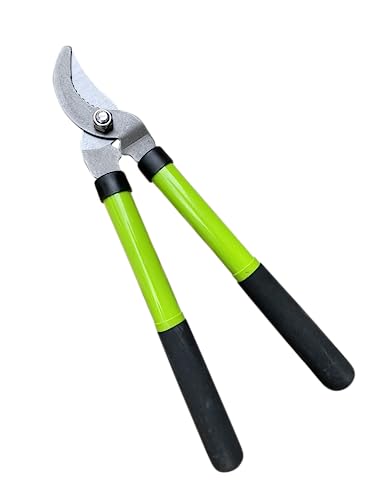 Garden Guru Bypass Loppers Tree Trimmer Clipper – Compact 15 inch High Carbon Steel Blade Gardening Loppers Pruning Shear - Comfort Grip Handles – Heavy Duty Branch Cutter – Cut Thick Branches w Ease