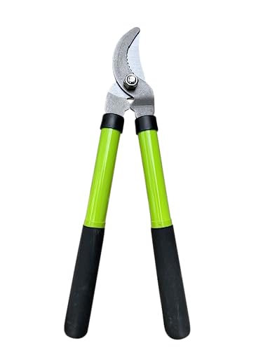 Garden Guru Bypass Loppers Tree Trimmer Clipper – Compact 15 inch High Carbon Steel Blade Gardening Loppers Pruning Shear - Comfort Grip Handles – Heavy Duty Branch Cutter – Cut Thick Branches w Ease