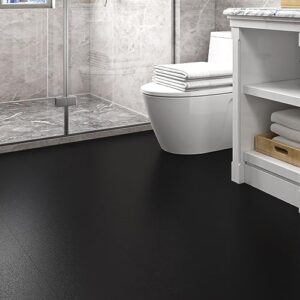 livelynine black peel and stick floor tile 24x12" 4-pack bathroom floor tiles peel and stick waterproof vinyl flooring laminate sheet self adhesive floor tiles for kitchen floor & backsplash wall