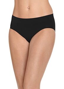 jockey women's underwear ecoseamfree hipster, black, xl