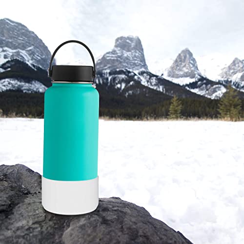 Flaskars Protective Silicone Boot for 12oz - 40 oz Hydroflask/Stanley Water Bottles Tumbler Anti-Slip Bottom Sleeve Cover Bumper (Fits Hydroflask 32 oz and 40 oz Bottles, Clear)