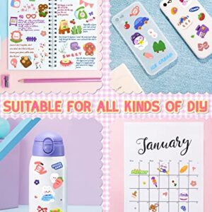 Benresive 1000 Pcs Cute Stickers for Kids, Water Bottle Stickers Kawaii Waterproof Vinyl Scrapbook Phone Laptop Stickers, 100 Sheets Journaling Aesthetic Sticker Packs for Girls Teens（Pink）