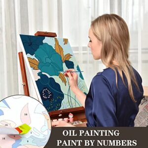 6 Pack Paint by Number for Adults-Paint by Numbers Flowers,Flower Paint by Number Perfect for Gift Home Wall Decor(6 Pack,8x12inch)