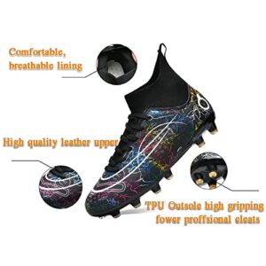 Dennger Men’s Soccer Cleats Football Boots Professional Training Turf Mens Womens Outdoor Indoor Sports Athletic Big Kids Sneaker Shoes