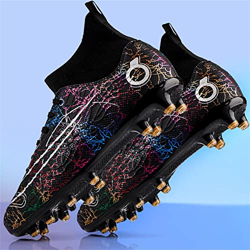 Dennger Men’s Soccer Cleats Football Boots Professional Training Turf Mens Womens Outdoor Indoor Sports Athletic Big Kids Sneaker Shoes