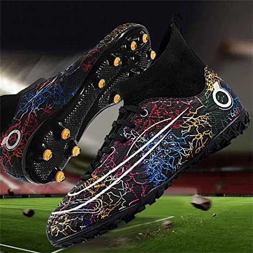 Dennger Men’s Soccer Cleats Football Boots Professional Training Turf Mens Womens Outdoor Indoor Sports Athletic Big Kids Sneaker Shoes