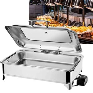 buffet server food warmer, 9l commercial hot pot buffet set, electric plate warmers to keep food warm, buffet equipment for kitchen & dining, rectangular(size:1/1)