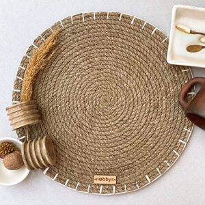 nobbys jute natural table mat (pack of 4)