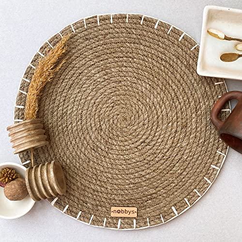 Nobbys Jute Natural Table Mat (Pack of 4)