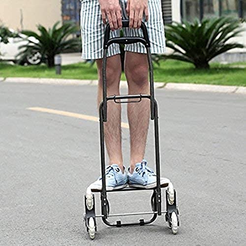 Shopping Trolley on Wheels Portable Convenient Trolleys Lightweight 3 Angle Wheel Climbing Shopping Cart Wheel Rolling Push Trolly Waterproof Bag Coffee Color Lucar