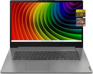 lenovo ideapad 3 laptop, 17.3" fhd display, amd ryzen 5 5625u processor (beats i7-1255u), 16gb ram, 512gb ssd, amd radeon vega 7 graphics, fingerprint reader, wi-fi 6, windows 11 home