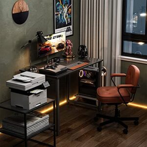 Coleshome 32 Inch Computer Desk, Modern Simple Style Desk for Home Office, Study Student Writing Desk, Black