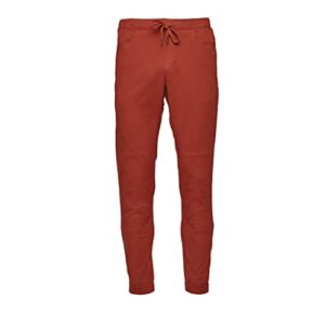 black diamond mens notion pants casual stretch cotton pants, burnt sienna, small