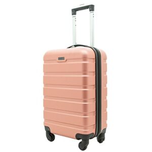 Travelers Club Harper Luggage, Rose Gold, 20-Inch Carry-On