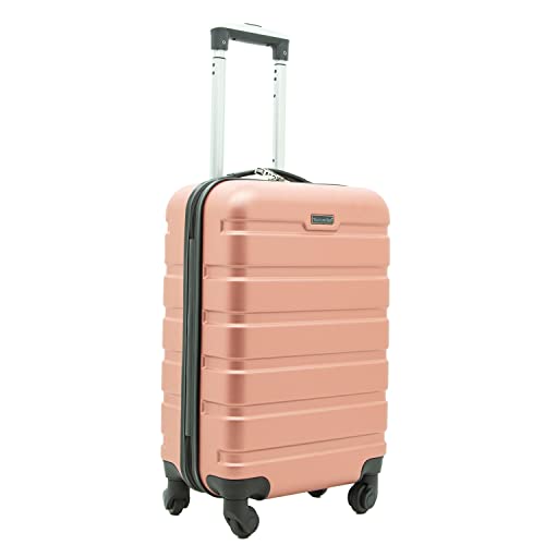 Travelers Club Harper Luggage, Rose Gold, 20-Inch Carry-On