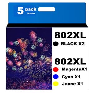 802xl remanufactured for epson 802 ink cartridges for epson 802xl t802xl 802 xl for workforce pro wf-4720 wf-4730 wf-4734 wf-4740 ec-4020 ec-4030 printer(2 black cyan magenta yellow)