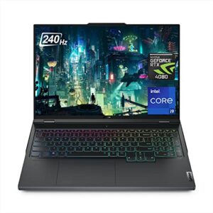 lenovo legion pro 7i gaming laptop, 16" wqhd ips 240hz display, intel core i9-13900hx, geforce rtx 4080, 64gb ddr5 ram, 2tb ssd + 2tb ssd, webcam, per-key rgb backlit kb, wi-fi 6e, windows 11 home