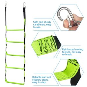 Itayak Boat Rope Ladder, 5 Step Boat Ladder, Foldable Assist Boarding Outdoor Climbing Rope Ladder for Inflatable Boat, Pontoon Boat, Sailboat, Kayak, Motorboat, Canoeing