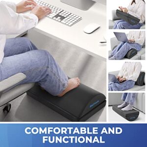 BlissTrends Foot Rest for Under Desk at Work-Versatile Foot Stool with Washable Cover-Comfortable Footrest with 2 Adjustable Heights for Car,Home and Office to Relieve Back,Lumbar,Knee Pain-Gray Long