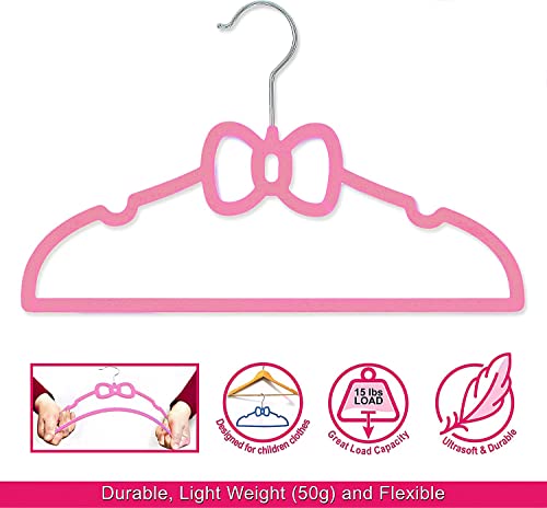 Velvet Hangers 20 Pack, 16" Non Slip Adult Hangers, 360 Degree Swivel-Hook, Ultra Slim Clothes Felt Hanger Space Saving, Durable & Cute for Coats, Jacket, Shirts, Dress (Velvet, Bow)