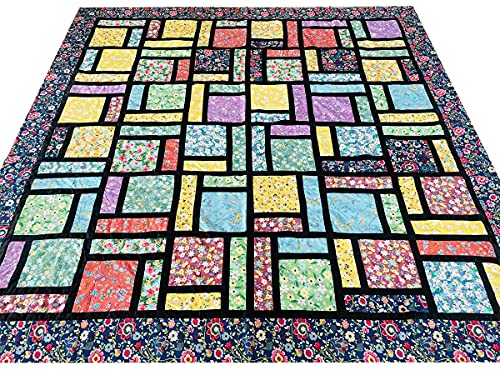 HANPATQUI 50PCS 10 x 10 inch Floral 100% Cotton Fat Quarters Fabric for Sewing and Quilting Bundles Precut Fabric Square for DIY Craft Patchwork