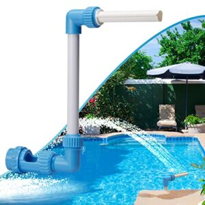 swimming-pool fountain water sprinkler cooler - water fun sprayer for above & in ground pools decoration, waterfall pool aerator chiller for indoor outdoor pool pond garden temperature circulation