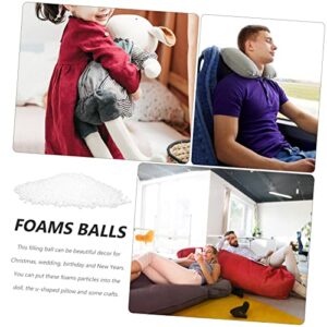 FAVOMOTO 1 Couch Cushion Filling Socking Stuffers Bean Bag for Stuffed Animals Shredded Foam Refill Polystyrene Beads for Bean Bags Bean Bags Beads Filler Stuffed Ball Material Balls Sofa