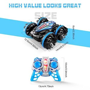 FUUY Amphibious RC Car for Kids Pool Toys for Boys 4-6, 2.4 GHz Remote Control Boat Waterproof RC Monster Truck Stunt Car 4WD Vehicle RC Boat Boys Girls Birthdays Gifts All Terrain Water Beach Toys