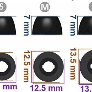 ALXCD Foam Eartips Compatible with Bose QuietComfort Earbuds II 2022 New, 6 Pairs S M L Sizes Soft Memory Foam Ear Tips, Compatible with Bose QuietComfort Earbuds ii 2022, Black sml