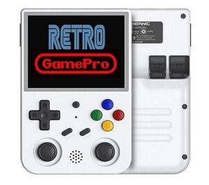 rg353v handheld game console support dual os android 11+ linux, 5g wifi 4.2 bluetooth rk3566 64bit 64g tf card 4450 classic games 3.5 inch ips screen 3500mah battery (anbernic rg353v white)