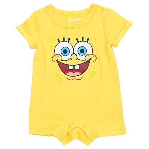 SpongeBob SquarePants Newborn Baby Boys Romper and Hat Yellow/Blue 0-3 Months