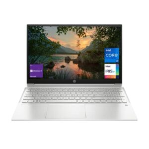 hp pavilion business laptop, 15.6” fhd display, 12th gen intel core i7-1255u processor, 32gb ram, 1tb ssd, backlit keyboard, fingerprint reader, webcam, wi-fi 6, hdmi, windows 11 pro, silver