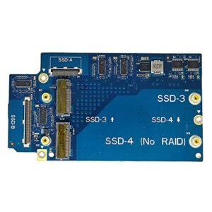 HUANMEFANG Replacement New SATA Interposer Board D3P25 LS-J106P to NVMe M.2 SSD Hard Drive SSD-3 and SSD-4 with 2.5 inch HDD Bracket R24Y6 and HDD Cable 02JH8P 05F1WR for Dell Alienware Area-51m R2