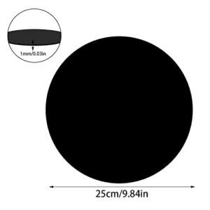 DARENYI 10Pcs Round Acrylic/Plexiglass Sheets, 10 inch Black Acrylic Boards 0.04 Inch Thick Blank Acrylic Discs Circle Plastic Sheets Acrylic Panels for DIY Craft Signs Painting