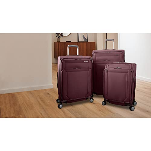 Samsonite Lineate DLX Softside Expandable Luggage with Spinner Wheels, Merlot