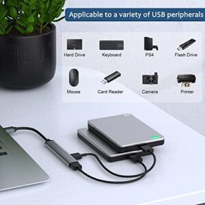 USB Hub 3.0 7 Ports, Atrasee Aluminium USB A to USB 3.0 Hub Adapter, Ultra Slim Portable Multi Ports USB Data Hub Splitter for MacBook, Mac Mini, iMac, PS4, PS5, Surface Pro, Flash Drive