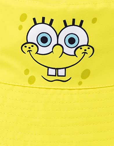 SpongeBob SquarePants Reversible Bucket Hat Kids | Girls Boys Yellow Spongebob and Patrick Coral Character Sun Hat