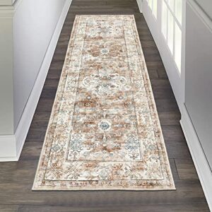 pauwer hallway runner rug 2'x6', boho washable runner rugs with rubber backing, oriental non slip carpet runner for hallways, farmhouse rug runners for kitchen laundry room entryway bathroom