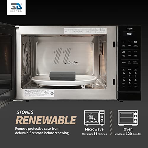 SD SILENT DRY Reusable Gun Safe Dehumidifier for Gun Accessories/Storage/Closet/Cabinet/Camera, up to 40L Safe, Shotgun Jr.