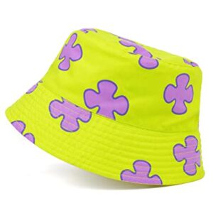 SpongeBob SquarePants Reversible Bucket Hat Adults Unisex | Mens Womens Yellow Spongebob and Patrick Coral Character Sun Hat