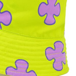 SpongeBob SquarePants Reversible Bucket Hat Adults Unisex | Mens Womens Yellow Spongebob and Patrick Coral Character Sun Hat