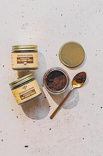 Organic Pure Ground Vanilla Powder | Pure Madagascar Grade A Ground Vanilla Beans for Bakers, Chefs, Ice Cream Makers, and Home Cooks | Beyond Good Vanilla