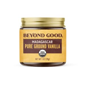 Organic Pure Ground Vanilla Powder | Pure Madagascar Grade A Ground Vanilla Beans for Bakers, Chefs, Ice Cream Makers, and Home Cooks | Beyond Good Vanilla