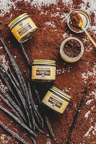 Organic Pure Ground Vanilla Powder | Pure Madagascar Grade A Ground Vanilla Beans for Bakers, Chefs, Ice Cream Makers, and Home Cooks | Beyond Good Vanilla