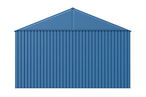 Arrow Shed Elite 12' x 16' Outdoor Lockable Gable Roof Steel Storage Shed Building, Blue Grey