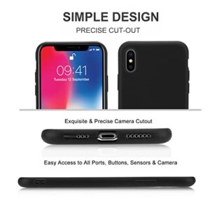 FZZSZS Case for Infinix Smart 7 + Tempered Glass Screen Protector Protective Film,Soft Gel Black Case Shell TPU Silicone Protection Phone Cover for Infinix Smart 7 (6.6") - KE74